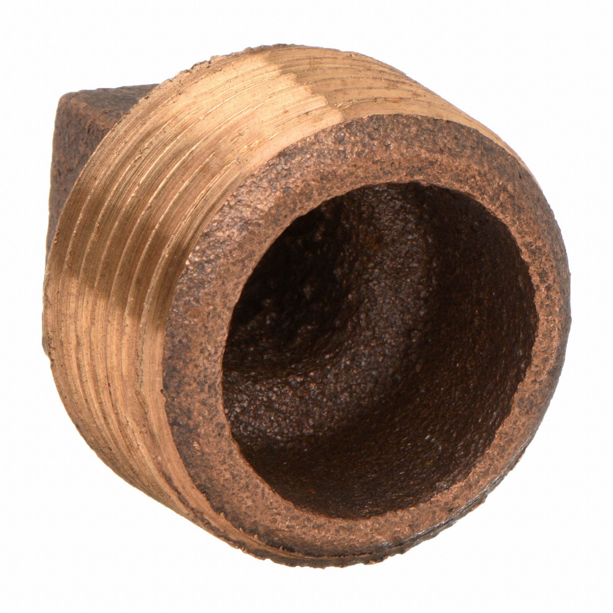 GRAINGER APPROVED Cored Plug: Red Brass, 2 in Fitting Pipe Size, Male ...