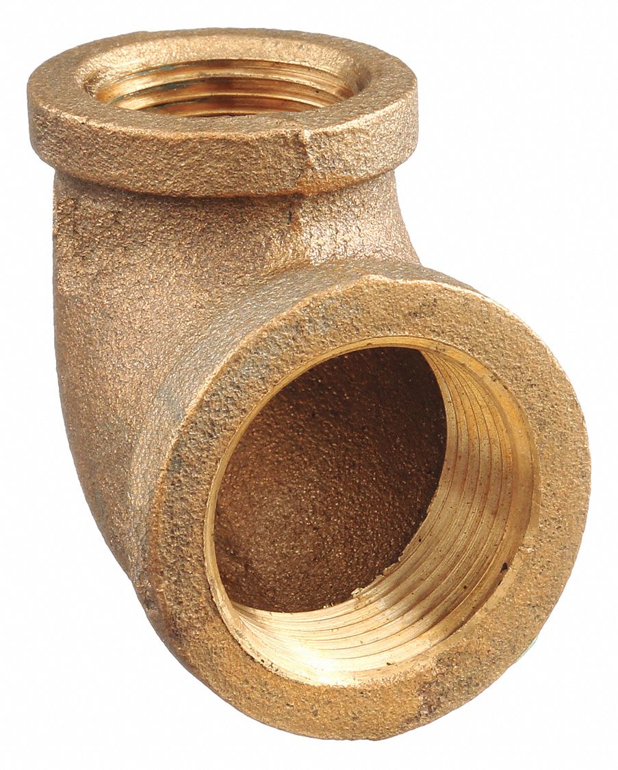 Red Brass Reducing Elbow, FNPT, 1 in x 3/4 in Pipe Size, 1 EA - Grainger