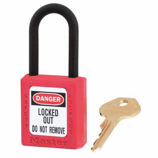 MASTER LOCK Lockout Padlock: Keyed Alike, Thermoplastic, Std Body Body ...