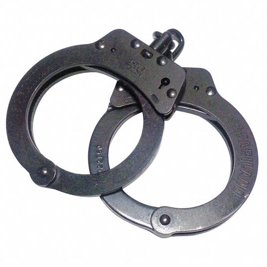 Standard Steel Chain Handcuffs-Black - Grainger