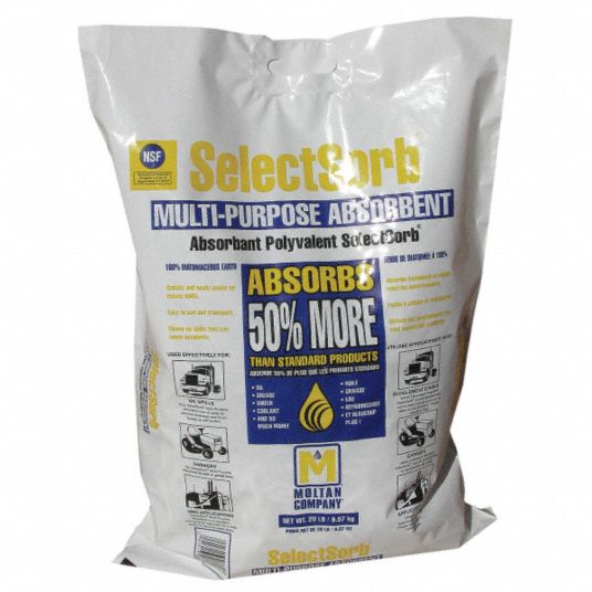 Universal Absorbent, Water, Oil, Grease, Chemicals, Paint, Odors, 20 lb ...