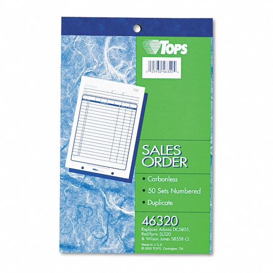 Sales Order Book, Number of Sheets 50, Number of Duplicates 2-Part ...