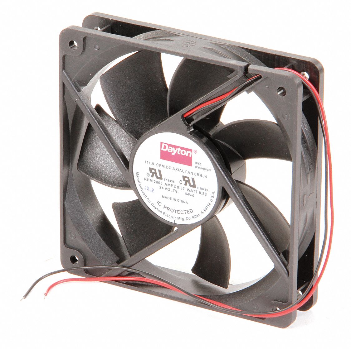Axial Fan,24VDC,4-11/16In H,4-11/16In W - Grainger