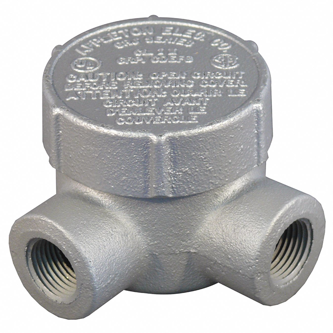 APPLETON ELECTRIC Conduit Outlet Body: Iron, GRJ, 1/2 in Trade Size, L ...