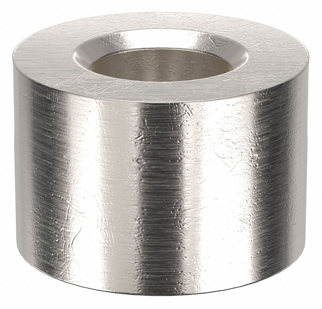Round, Spacer, Aluminum, 3/16 in Outside Dia., PK 10 - Grainger