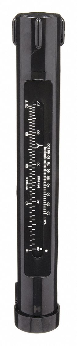 BACHARACH, 25° to 120°F, 7 1/2 in Overall Lg, Sling Psychrometer ...