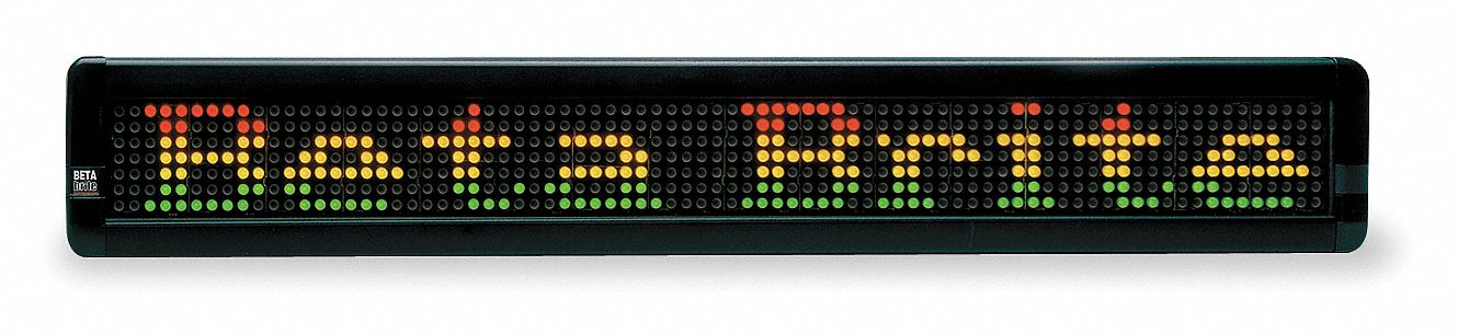 25-4/5" x 2" x 3-4/5" Electronic Message Display Sign - Grainger