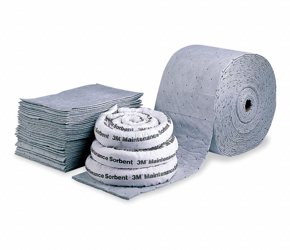 3M Rollo Absorbente Solo Aceite 15-1/2" x 50 pies Poliéster ...