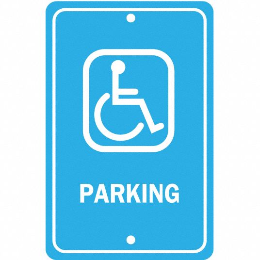 ZING Handicap Parking Sign, MUTCD Code G-40, Rectangle, Aluminum ...