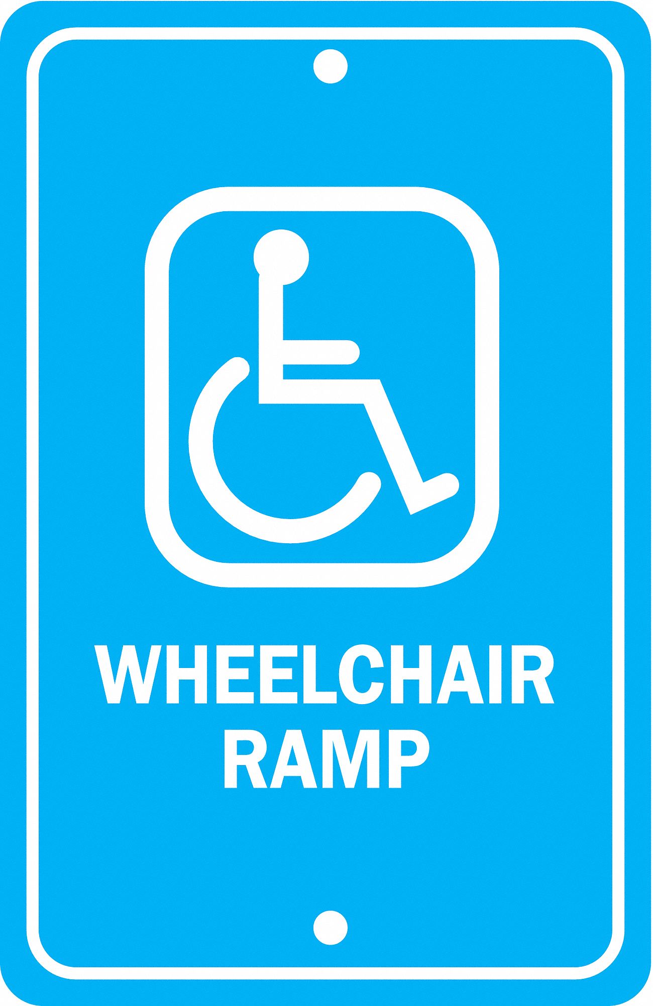 Handicap Parking Sign, Rectangle, Aluminum - Grainger