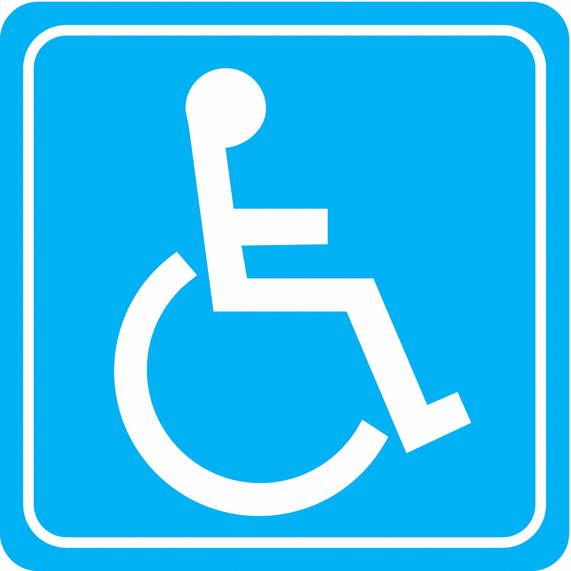 Handicap Parking Sign, Rectangle, Aluminum - Grainger