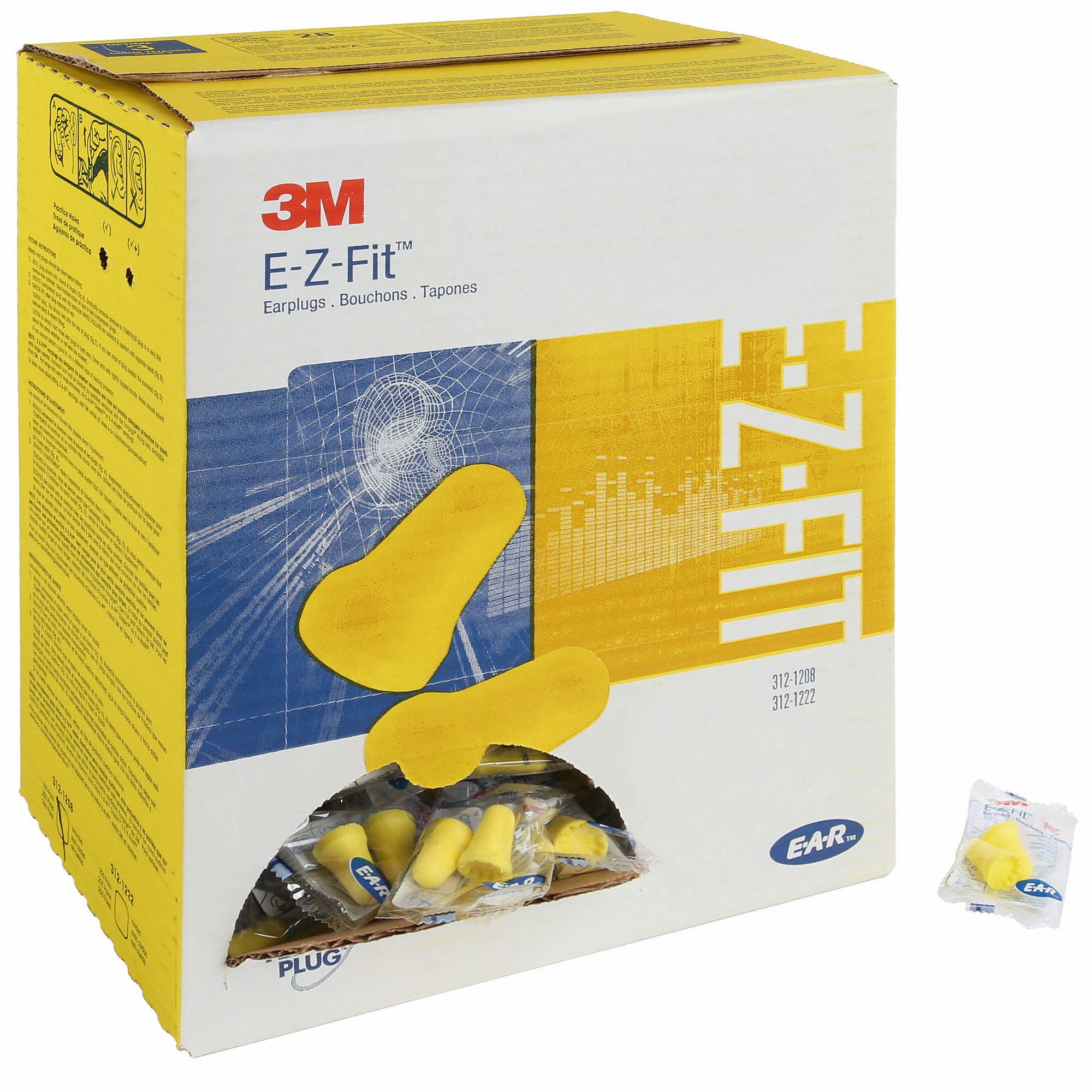 3M Ear Plugs: Bell, 28 dB NRR, Gen Purpose, Uncorded, Disposable, Roll ...