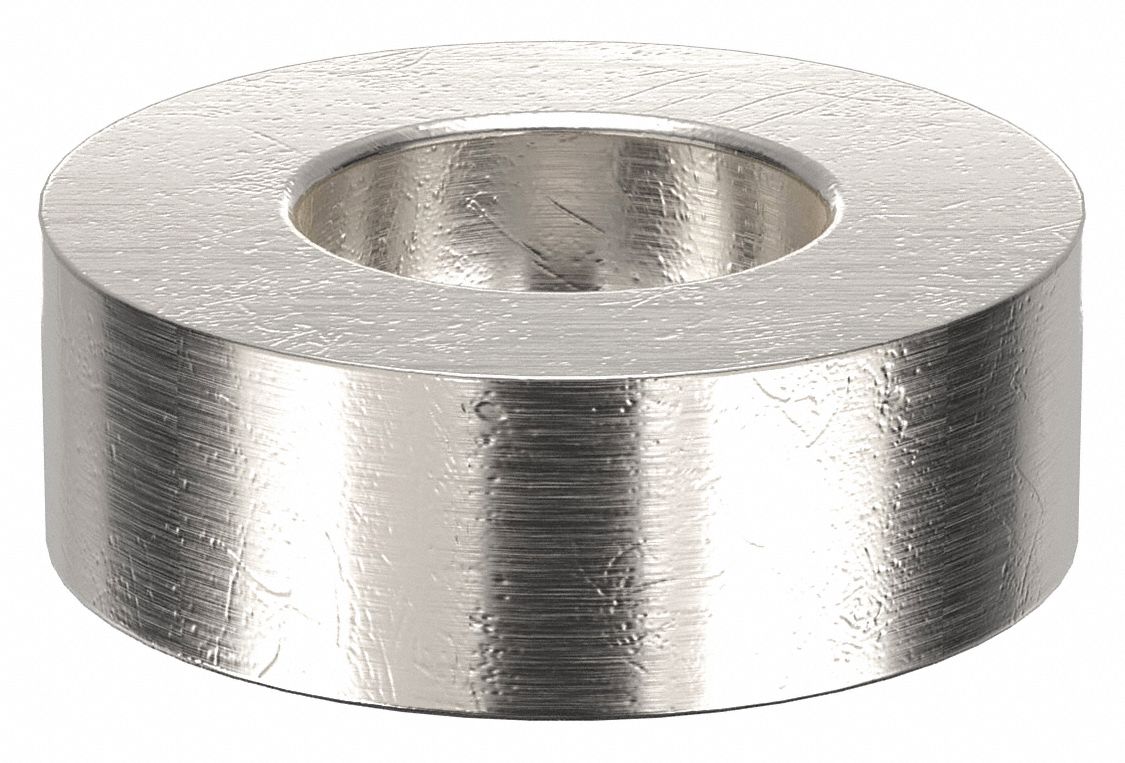 Round, Spacer, Aluminum, 3/4 in Outside Dia., PK 10 - Grainger