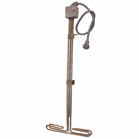 TEMPCO, 1 Phase, 120V AC, Sanitizing Sink/Tank Immersion Heater - 6THU8 ...