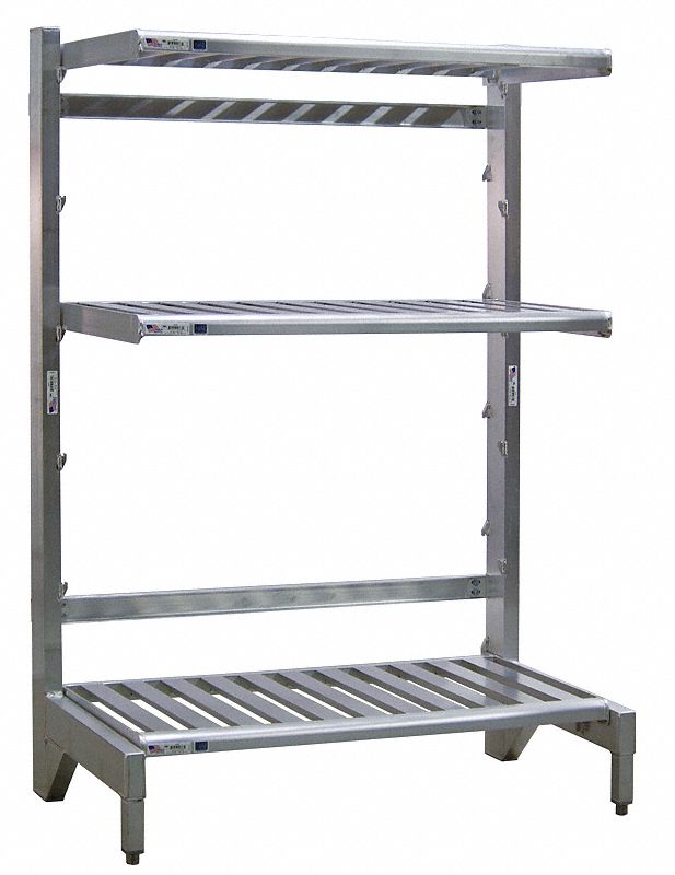 NEW AGE INDUSTRIAL, 36 in x 21 in x 72 in, 3 Shelves, Cantilever Rack ...