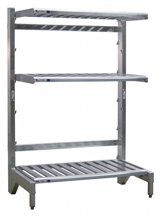 NEW AGE, 48 in x 21 in x 72 in, 3 Shelves, Cantilever Rack - 6TJL7 ...