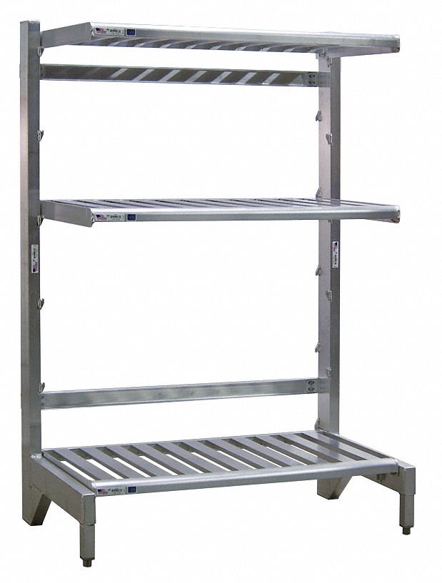NEW AGE INDUSTRIAL, 60 in x 21 in x 72 in, 3 Shelves, Cantilever Rack ...
