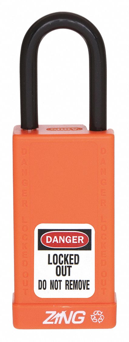 ZING, Keyed Different, Aluminum, Lockout Padlock - 6TMJ3|7082 - Grainger