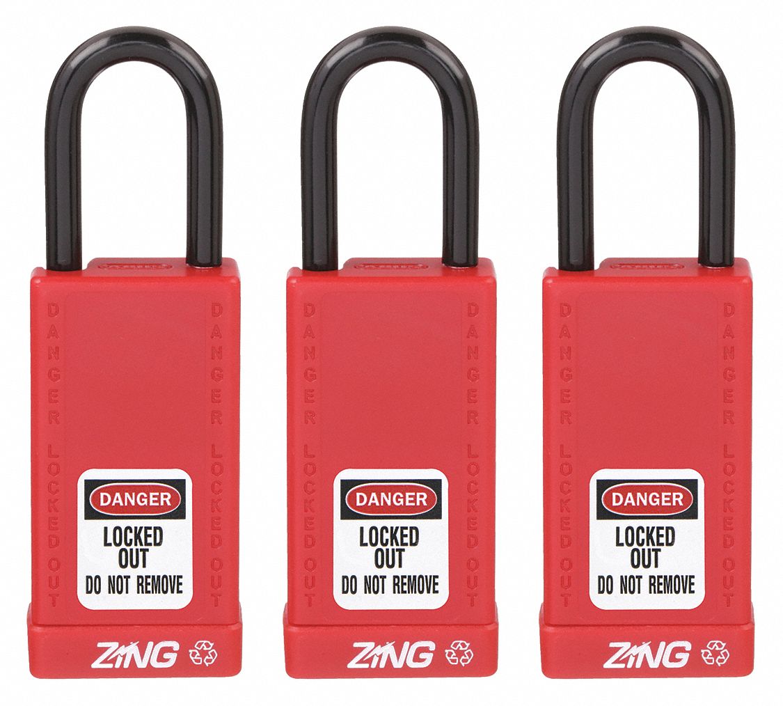 ZING, Keyed Alike, Aluminum, Lockout Padlock - 6TMJ7|7086 - Grainger