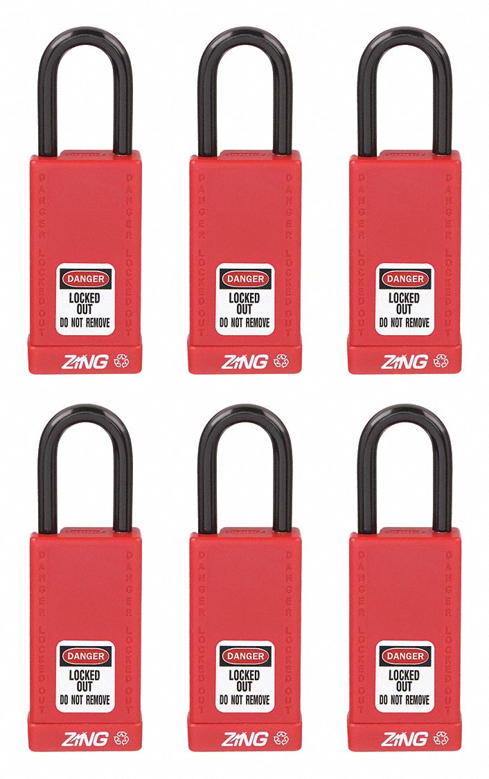 ZING, Keyed Alike, Aluminum, Lockout Padlock - 6TMJ8|7087 - Grainger