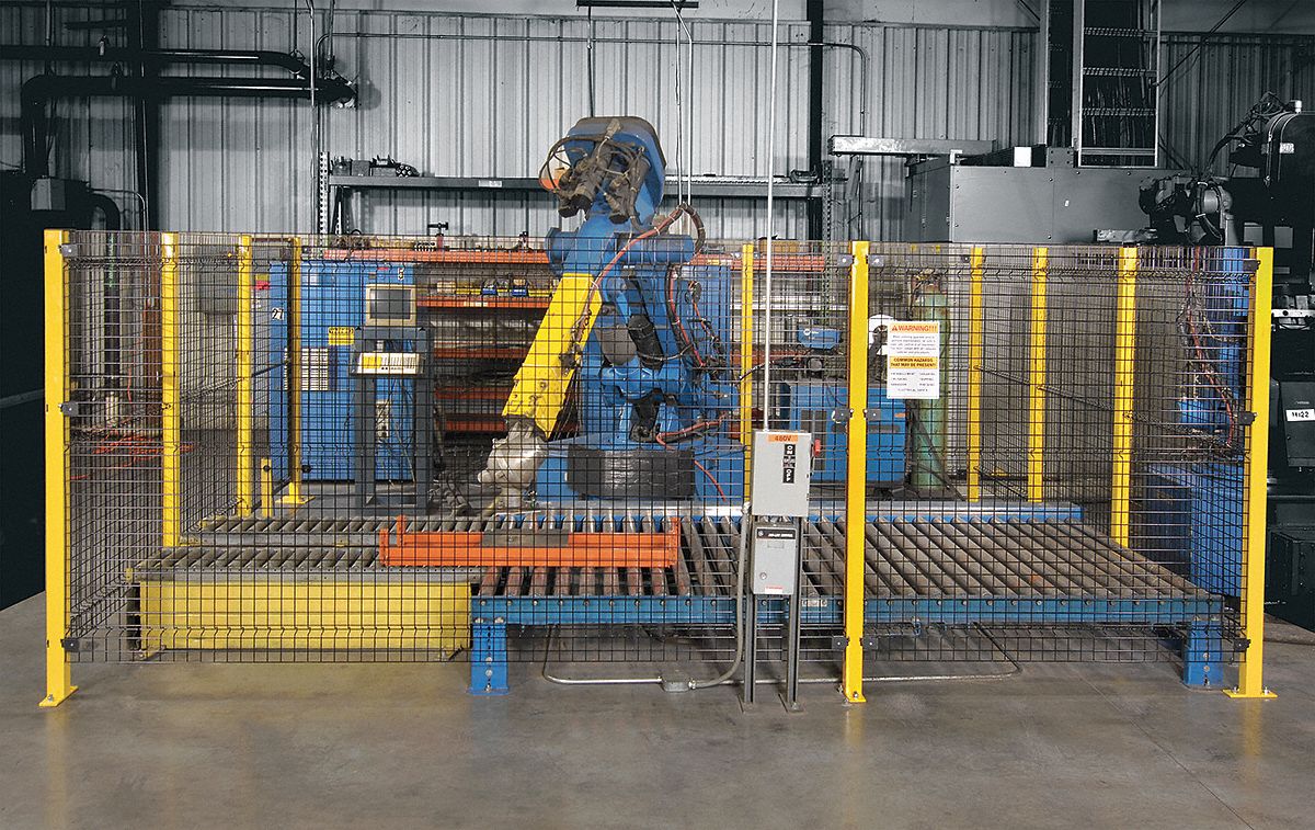 VELOX Machine Guard Corner Post: 6 ft, 2 1/2 in x 7 1/2 in, Corner Post ...