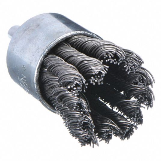1 in Knotted Wire End Brush, 1/4 in Shank, 0.020 in Wire Dia., 1 in ...