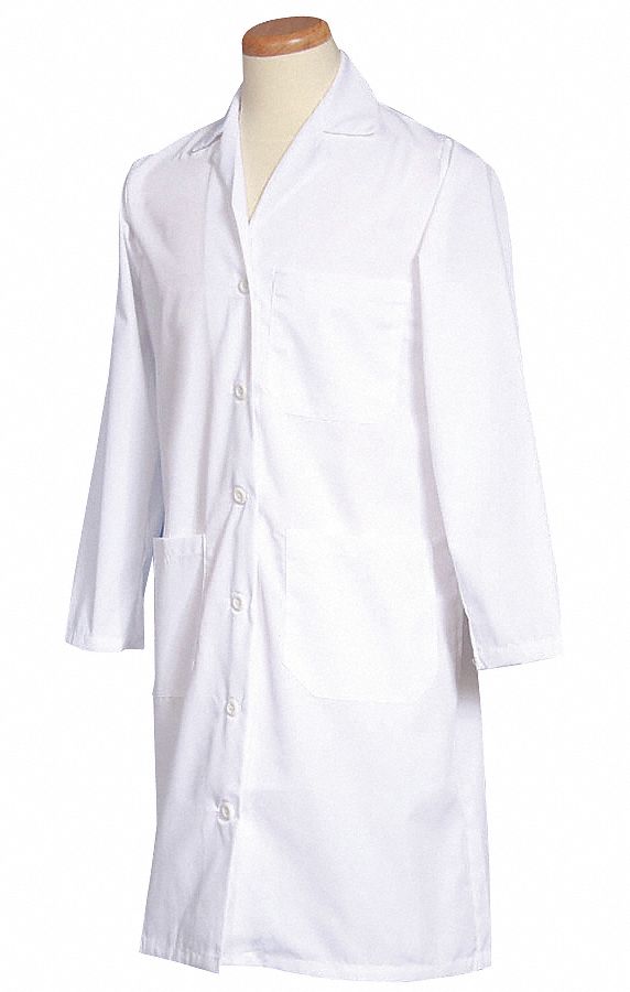 FASHION SEAL, Polyester/Cotton, 3 Pockets, Lab Coat - 6TUG2|400 XS ...