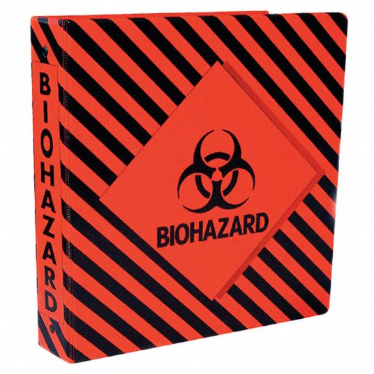 Biohazard, 11 1/2 in Overall Ht, Binder - 6TVK0|1015A - Grainger