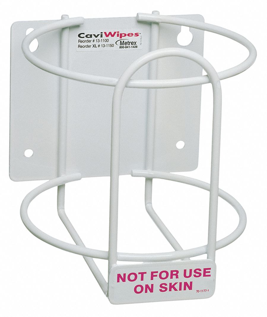 CAVIWIPES Wall Bracket: White, Metal, 5 1/2 in Lg - 6TWG1|13-1175 ...