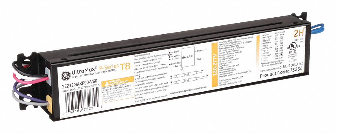 CURRENT, 120 to 277V AC, 1/2 Lamps Supported, Fluorescent Ballast ...