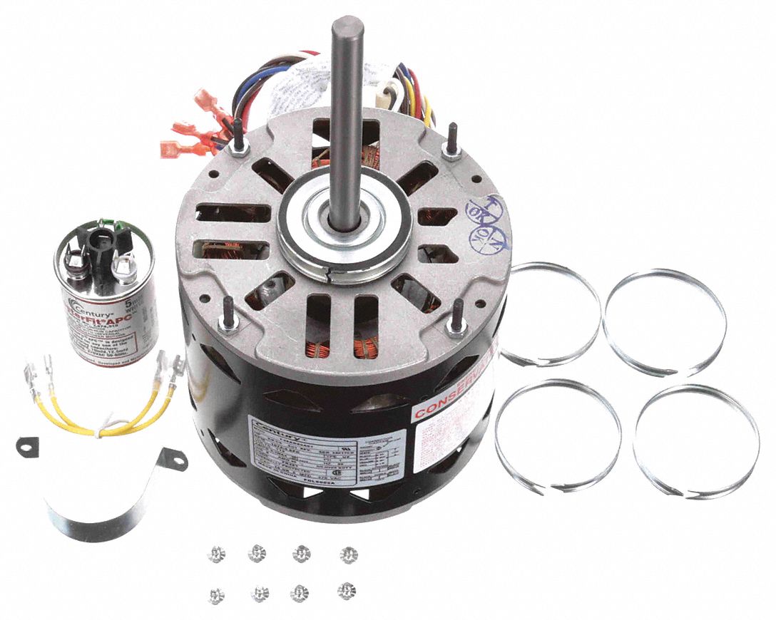 CENTURY, Belly Band/Hole/Resilient Ring/Stud, Permanent Split Capacitor ...