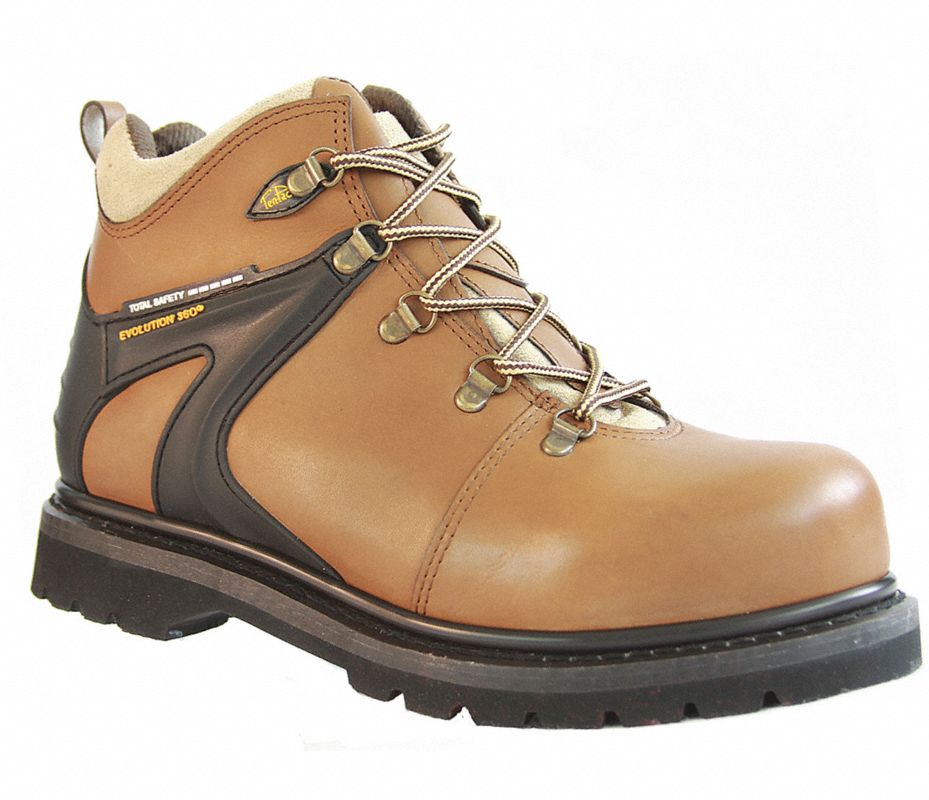 TEN-PAC Zapato Industrial con puntera de Acero Café Talla 4 - 6TWM4 ...