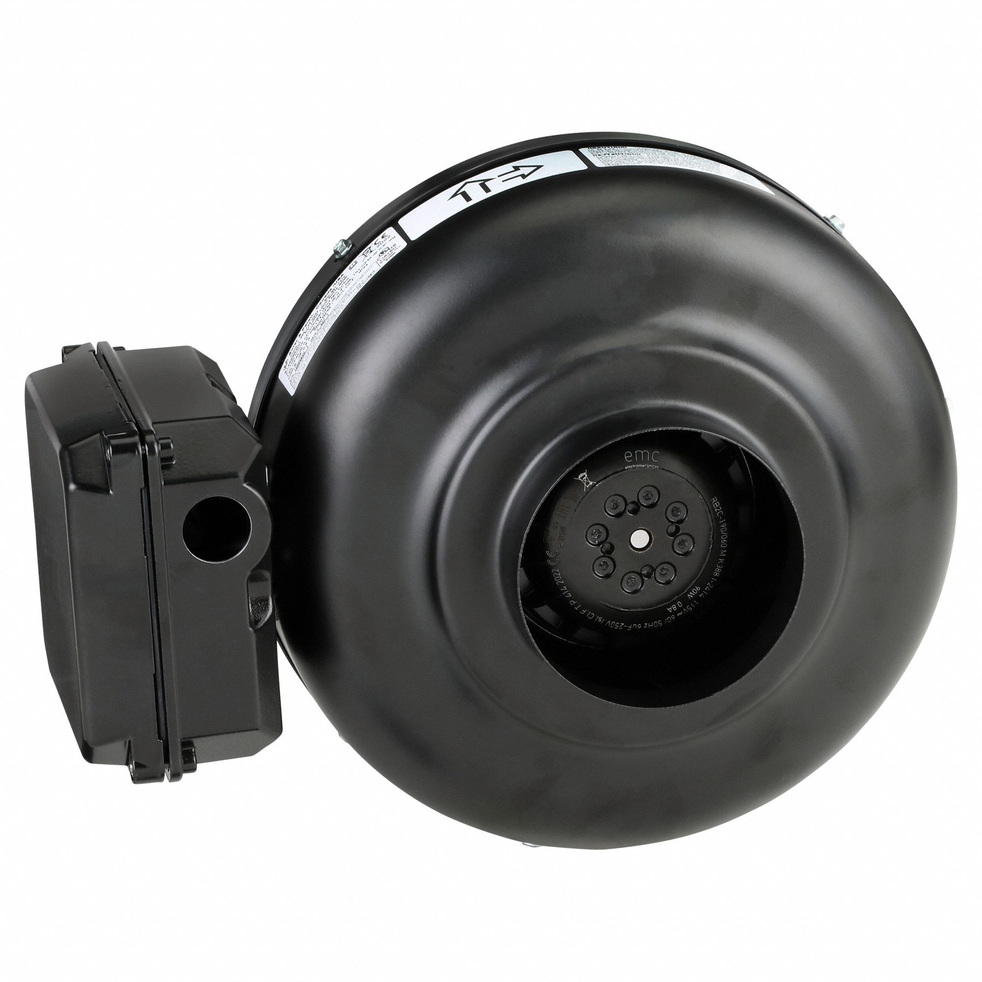 153 cfm Max., 4 in Duct, In-Line Duct Fan - 6TWU6|PV-100X - Grainger