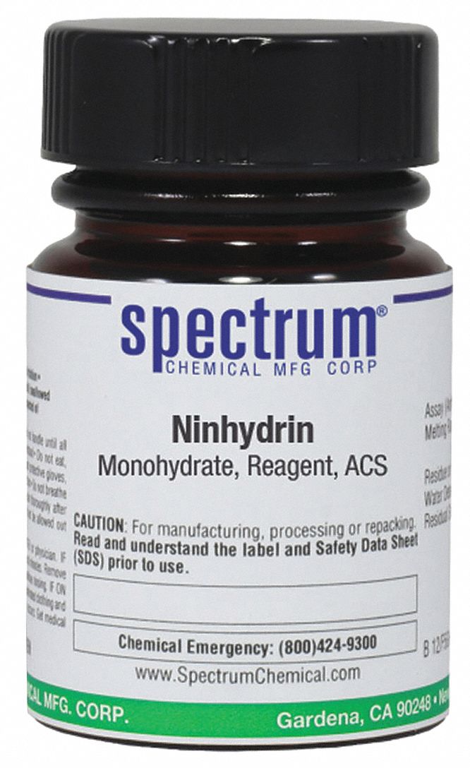 Ninhydrin,Monohydrate,Rgnt,ACS,25g - Grainger