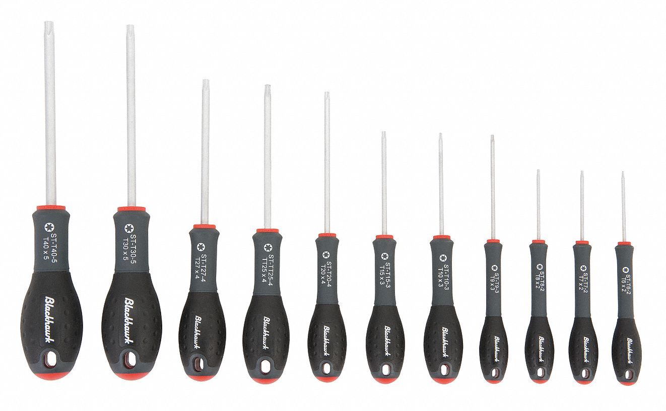 BLACKHAWK BY PROTO Screwdriver Set, Torx®, Number of Pieces 11 - 6UAF2 ...