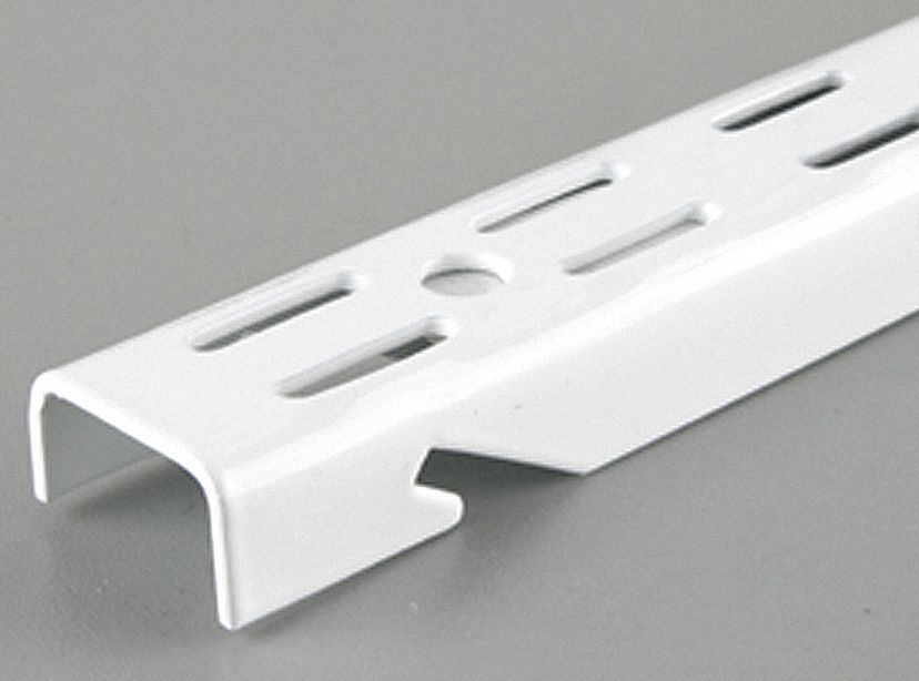 Dual Slot Standard, Dual Track, Steel, White, 70 1/2 in Length (In ...