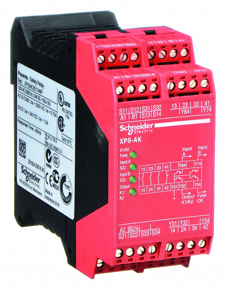 SCHNEIDER ELECTRIC, DIN-Rail Relay Mounting, 27 Pins/Terminals, Safety ...
