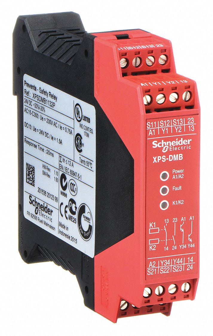SCHNEIDER ELECTRIC, DIN-Rail Relay Mounting, 16 Pins/Terminals, Safety ...
