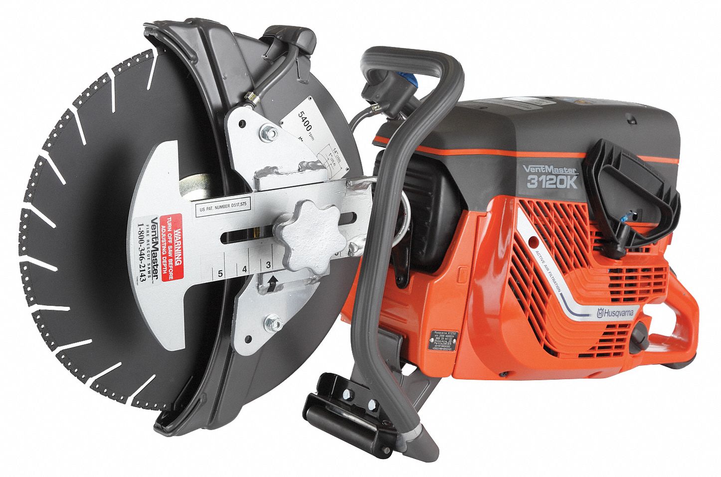 VENTMASTER, 14 in Blade Dia., Wet/Dry, Concrete Saw - 6UET6|TV406-508 ...