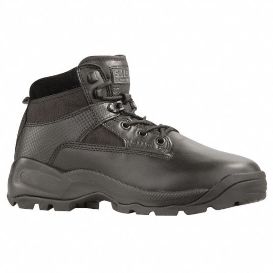 Military/Tactical, 10-1/2, R, Men's, Black, Plain Toe Type, 1 PR - Grainger