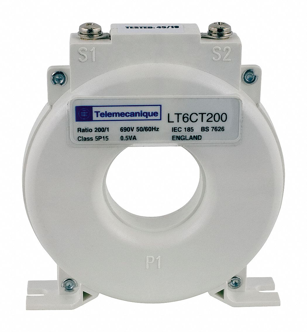 SCHNEIDER ELECTRIC, 0 to 200A, 0 to 1A, Solid Core Current Transformer ...