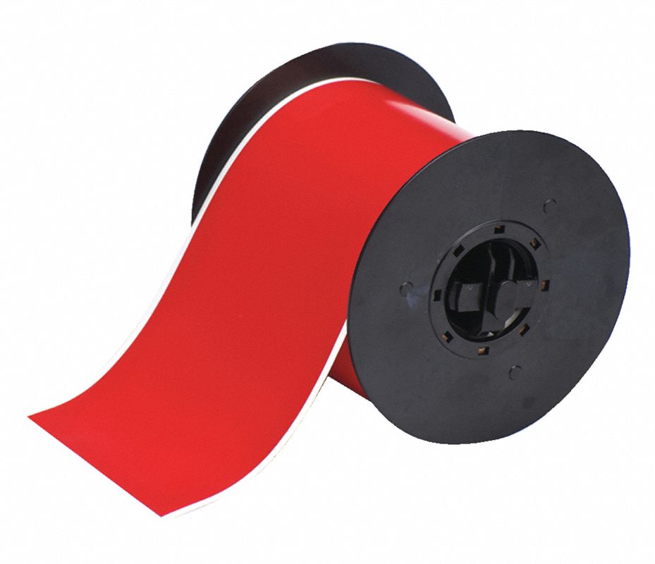 BRADY Cinta para Impresora Vinilo Rojo 4" x 100 pies - Etiquetas y ...