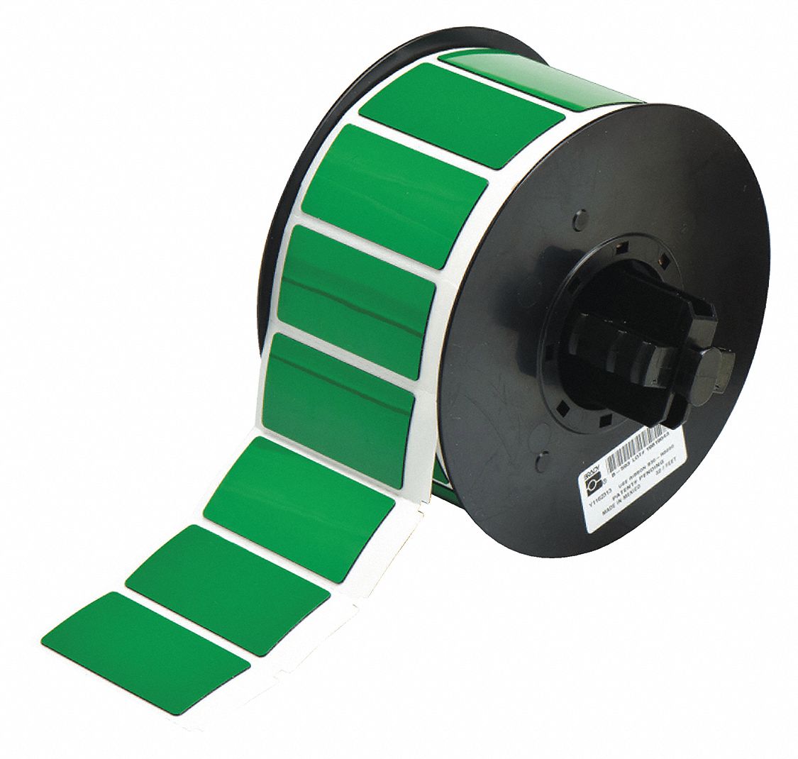 1 in x 2 in, Polyester, Pre-Cut Label Stock Roll - 6UMT7|B30EP-173-593 ...