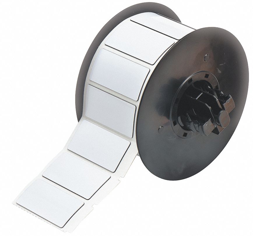 BRADY RAISED PROFILE LABEL,WHITE,1 IN. W - Pre-Cut Label Stock Rolls ...