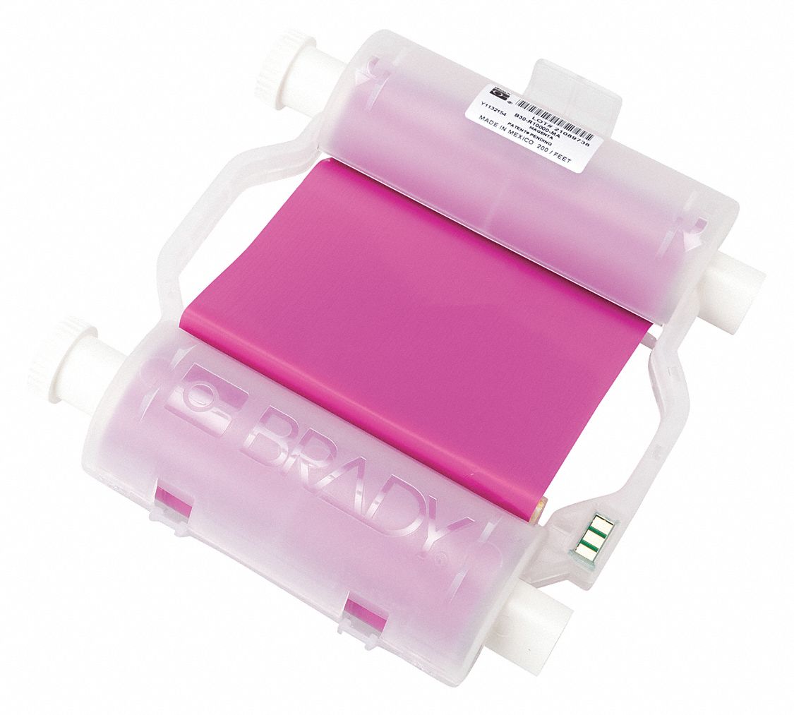 4 5/16 in x 200 ft, Magenta, Label Printer Ribbon Cartridge - 6UMW7|B30 ...
