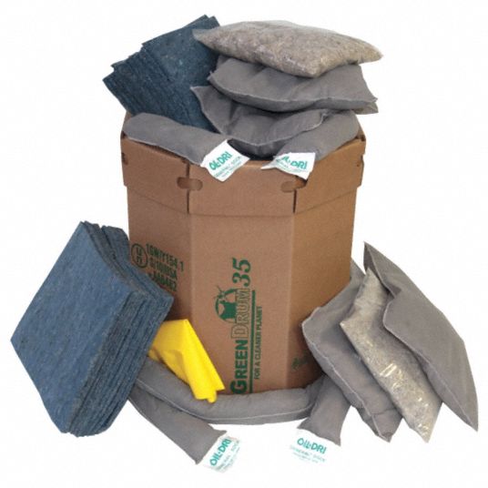 Fluids Absorbed Universal, Container Type Drum, 35 gal. Container Size ...