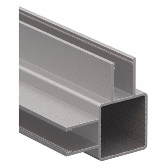 1 in x 1 in, 4 ft Lg, Double-Flanged Square Tube Profile - 6UNT7 ...