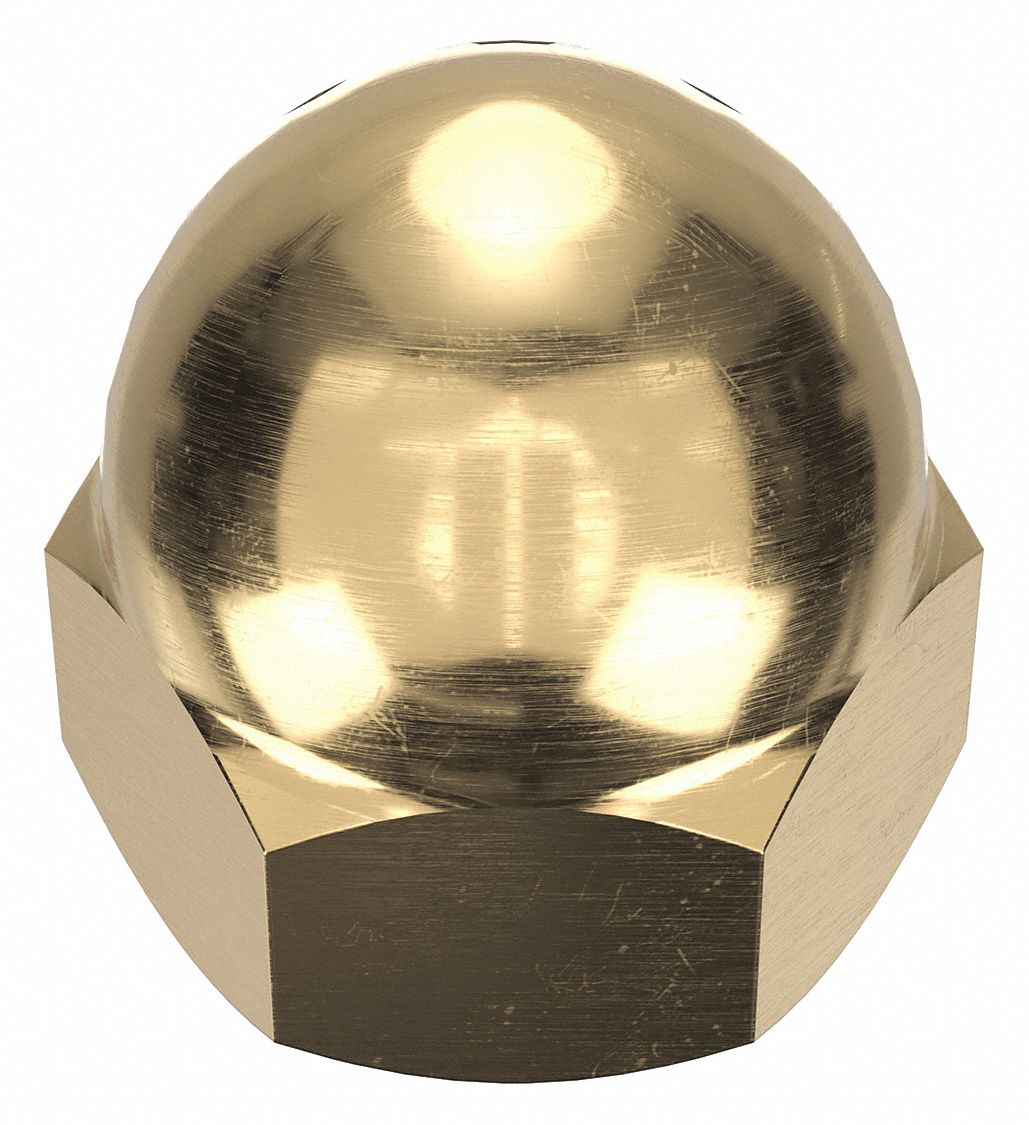 Low Crown, 3/8"-24 Thread, Cap Nut - 6UUW0|CPB214 - Grainger