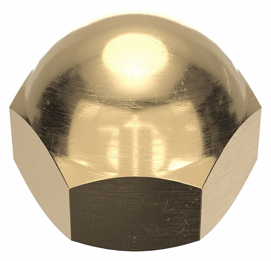 Extra Low Crown, 1/4"-28 Thread, Cap Nut - 6UUX0|CPB224 - Grainger