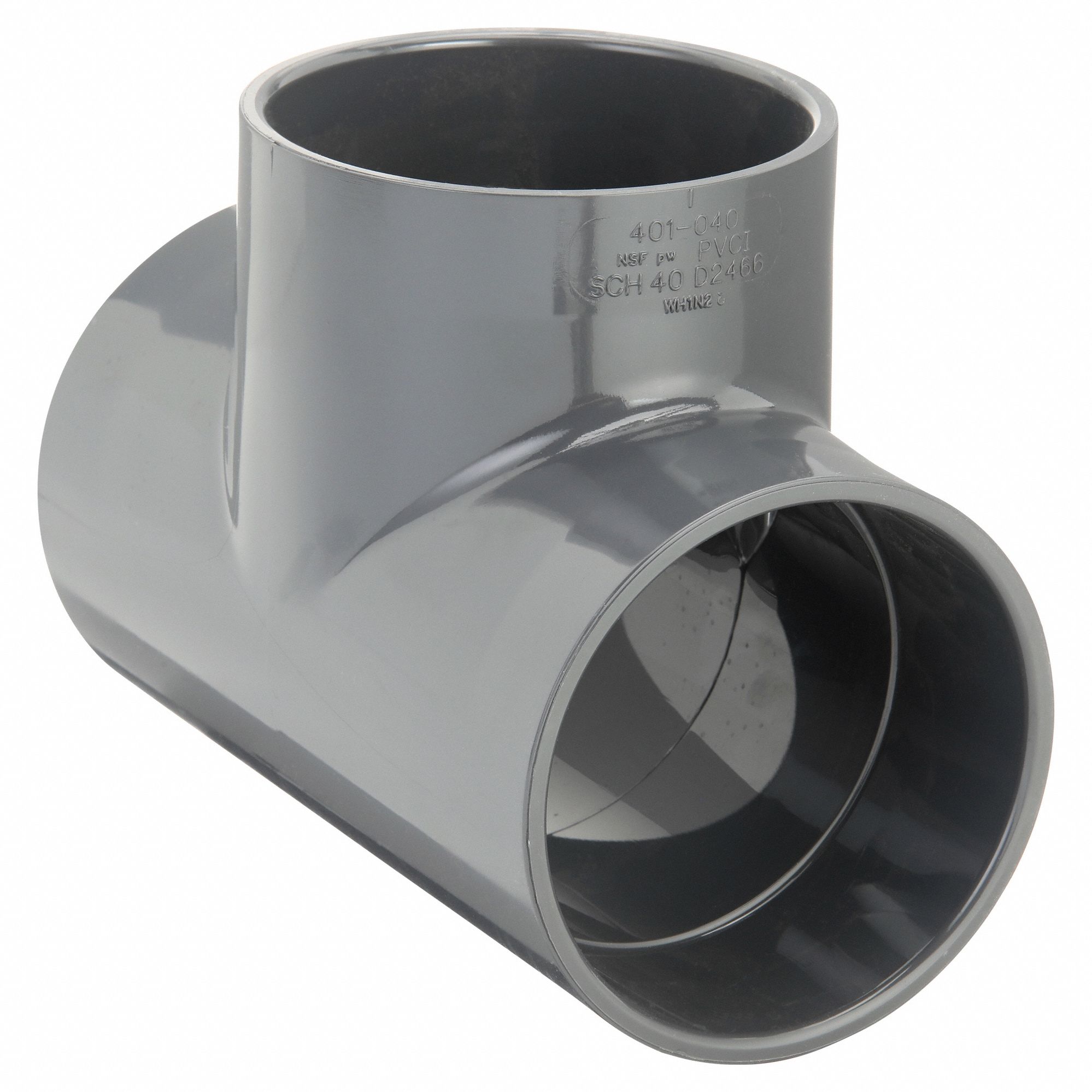 PVC, For 6 in Duct Dia, Duct Tee - 6UXU4|PVCT06 - Grainger